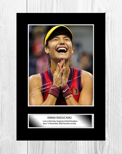 EMMA RADUCANU 2 A4 tennis reproduction autograph poster with choice of ...