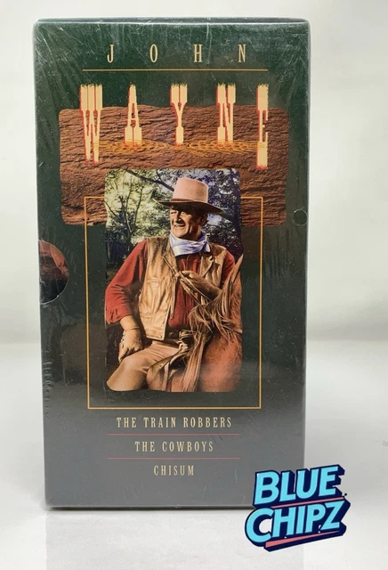 JOHN WAYNE COLLECTION 3 New Sealed VHS Set. Train Robbers, The Cowboys ...