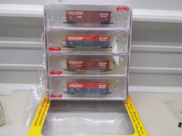 ROUNDHOUSE-SOUTHERN PACIFIC-PS-1 BOX Cars 4-Pack~ N Scale EUR 51,26 ...
