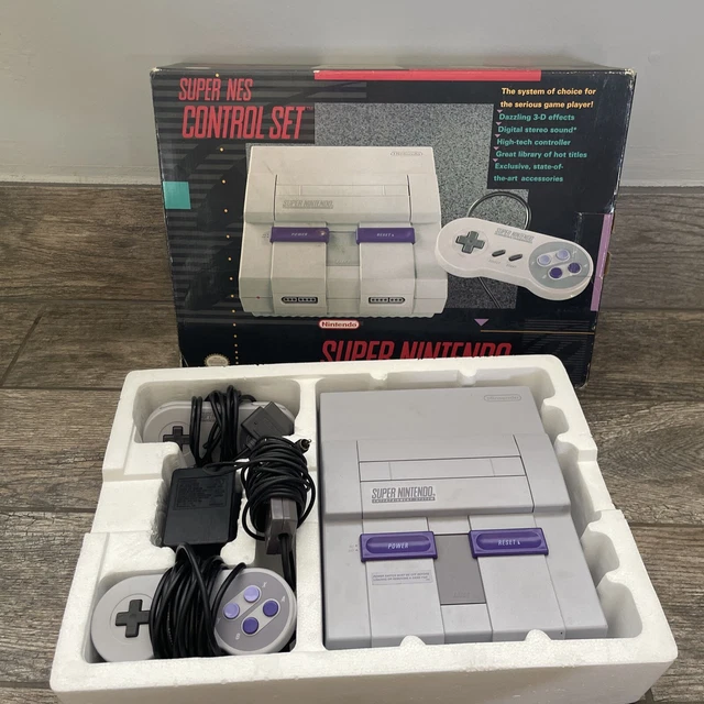 SUPER NINTENDO SNES Control Set Console Edition, Almost Complete in Box ...