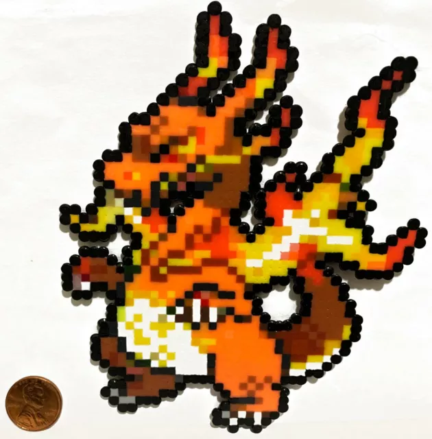 Charizard Gigantamax Pokemon Mini Bead Sprite Perler Artkal Pixel Art Retro 3696 Picclick Ca
