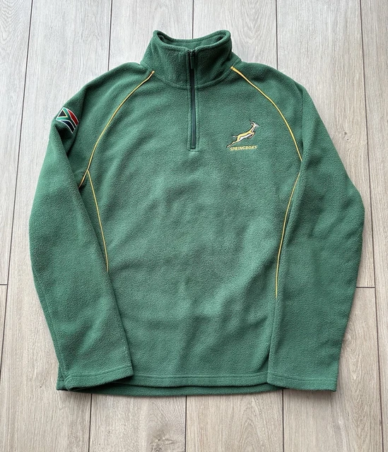 SOUTH AFRICA RUGBY Team Springboks Embroilered Fleece Jacket Men's Size ...