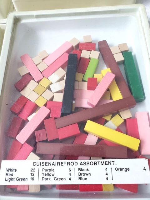 VINTAGE MATH MANIPULATIVE CUISENAIRE Rods Assortment Teaching Base 10 ...