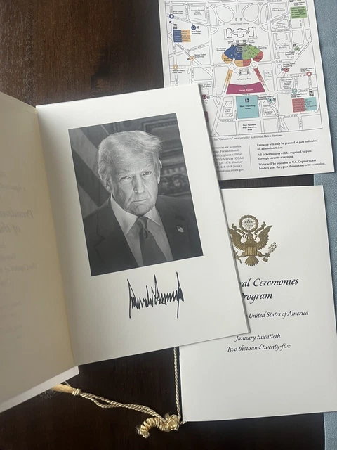 2025 OFFICIAL DONALD Trump & JD Vance Inauguration Program 1.20.25 $154 ...