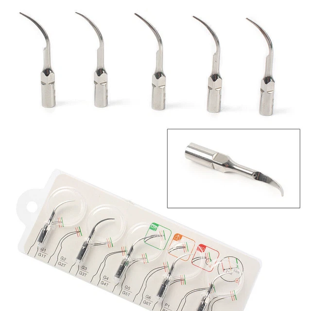 5 Type Dental Ultrasonic Scaler Scaling Endo Perio Tip Fit Ems