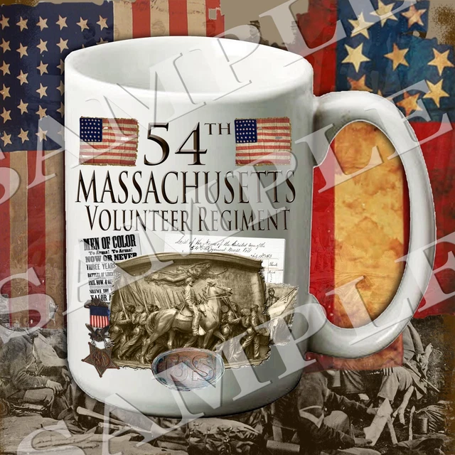 54TH MASSACHUSETTS REGIMENT 15-ounce American Civil War themed coffee ...