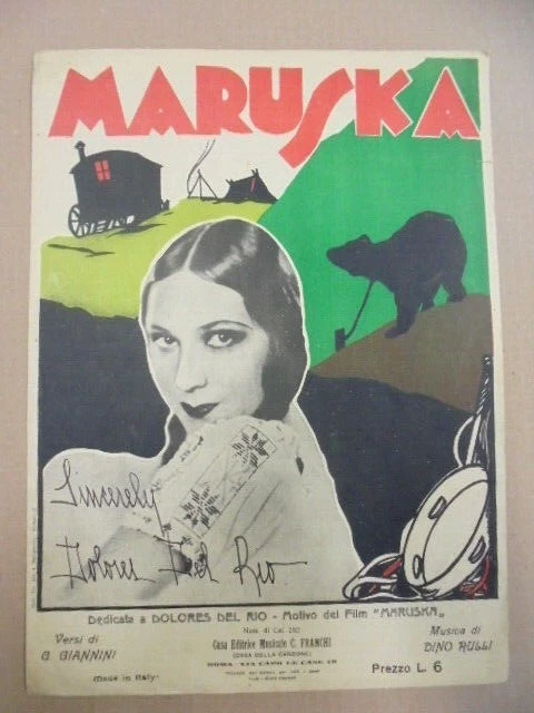 MUSICAL SCORE LARGE Format - MARUSKA - Rollers/Giannini - 1929 C.FRANCS ...