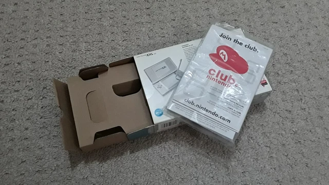 METALLIC SILVER/GREY NINTENDO DS Lite *BOX, Inserts and Manual Only ...