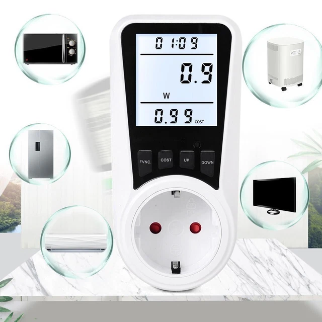 WATT MONITOR ELECTRIC Meter Outlet Electricity Meter Energy Monitor ...
