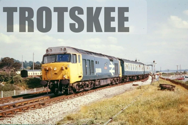 35MM SLIDE BR British Railways Diesel Loco Class 50 50008 Dawlish ...