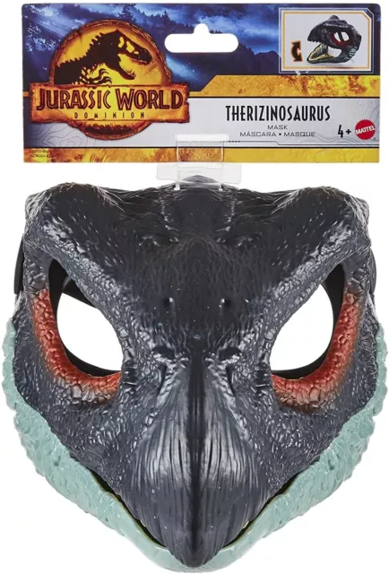 JURASSIC WORLD DOMINION Therizinosaurus Dinosaur Mask with Opening Jaw ...