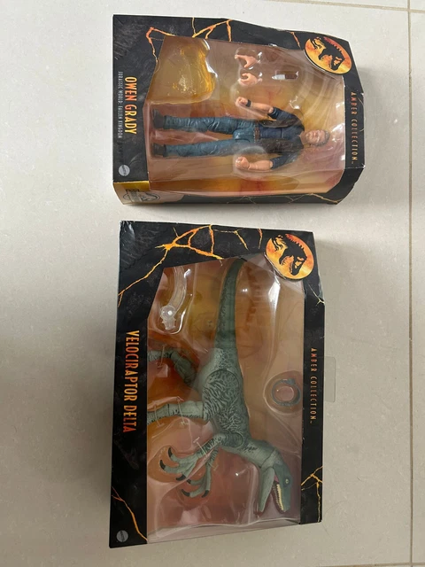 Jurassic World Amber Collection Owen Grady And Velociraptor Delta £50