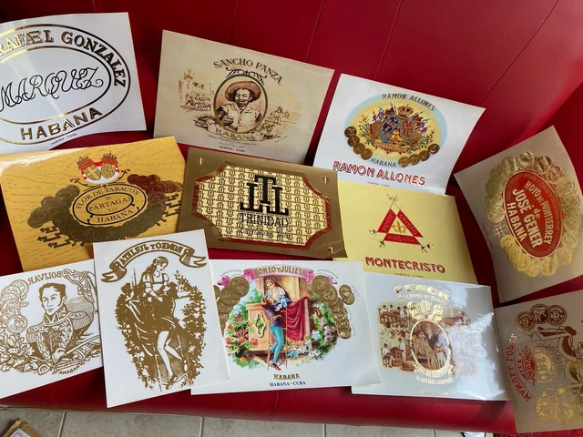 LARGE COLLECTION OF Cigar Box Labels - Window / shop sales stickers etc ...