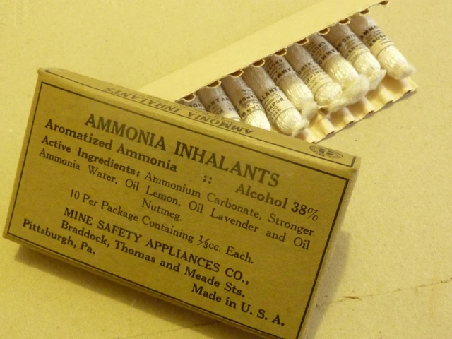 US WW2 MEDIC BOITE AMMONIA INHALANTS FIRST AID KIT VEHICULE & AVION USMD casque EUR 29,00 ...