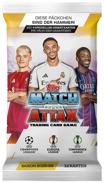 TOPPS MATCH ATTAX 25/26 Champions League 2025/2026 - 25 x Boosters ...