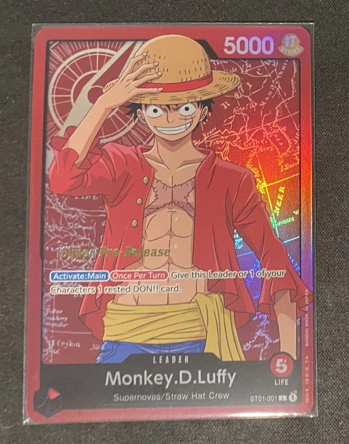 MONKEY.D.LUFFY ONE PIECE Card Game Super Pre-Release Alternate Art Alt ...
