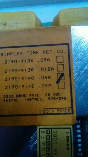 SIMPLEX FIRE ALARM Zone Adapter Addressable Module Control Relay Zam ...