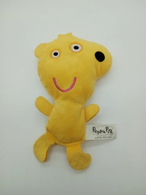 PEPPA PIG YELLOW Teddy Bear Jazwares Plush Doll Toy Flat Stuffed Animal ...