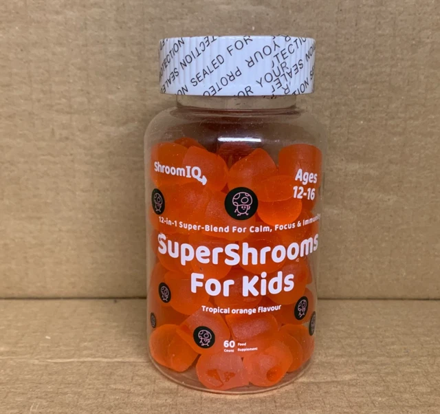 SHROOM IQ SUPERSHROOMS For Kids 12-in-1 Super Blend 60 Gummies For Age ...