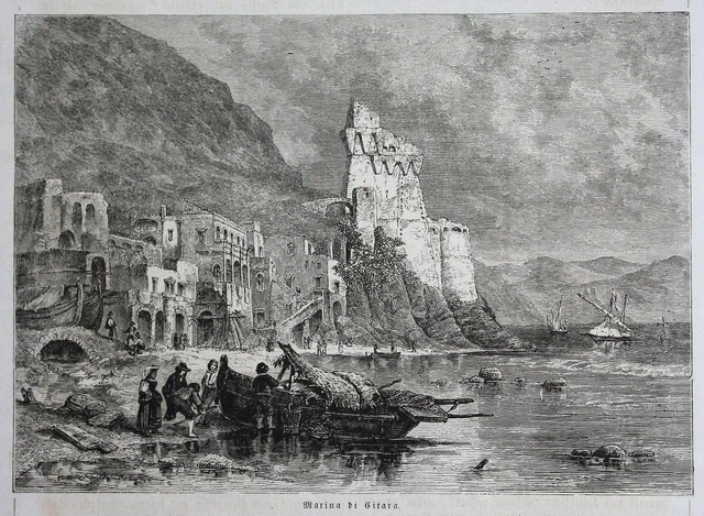 SITARA VERONA ITALIA Italy Ansicht view Holzschnitt woodcut incisione ...