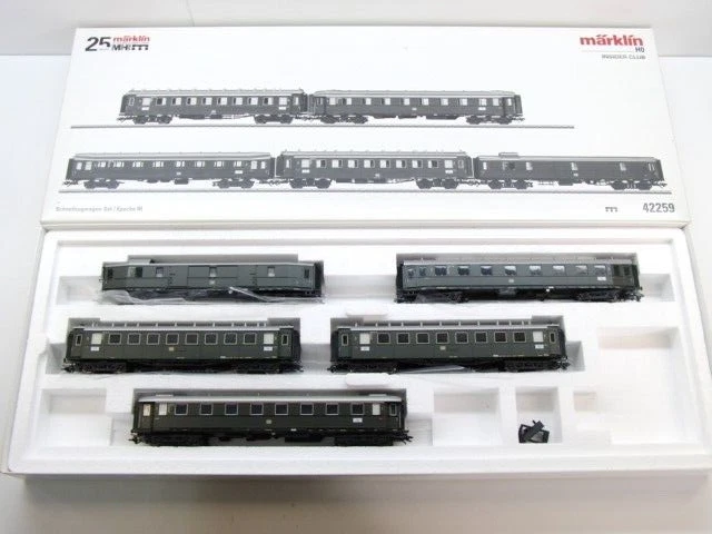MÄRKLIN H0 42259 Schnellzugwagen-Set, DB, 5-teilig, AC, NEM, NEU in OVP ...