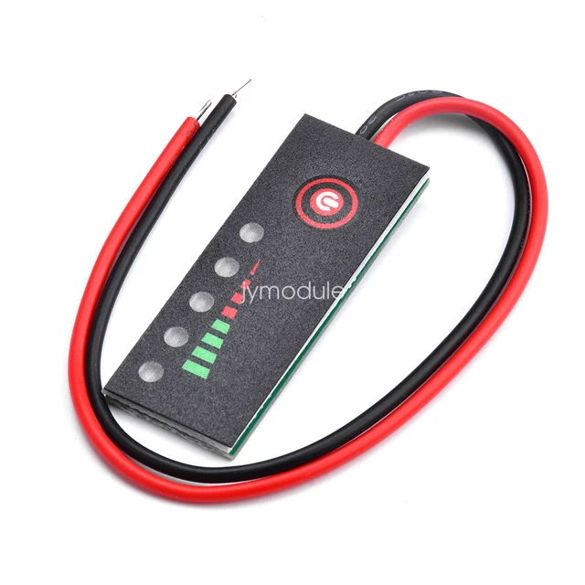 LITHIUM BATTERY LEVEL Indicator Tester Battery Power Percentage Display ...