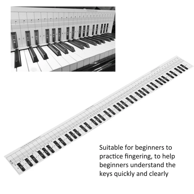 KEYBOARD NOTE CHART Visual Waterproof Piano Keys Chart 88 Coated Paper ...