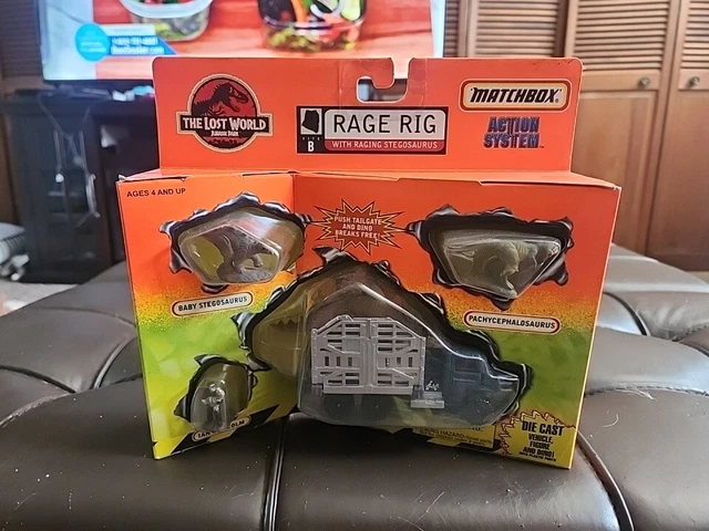 1997 MATCHBOX THE Lost World Jurassic Park Rage Rig Avec Stegosaurus ...