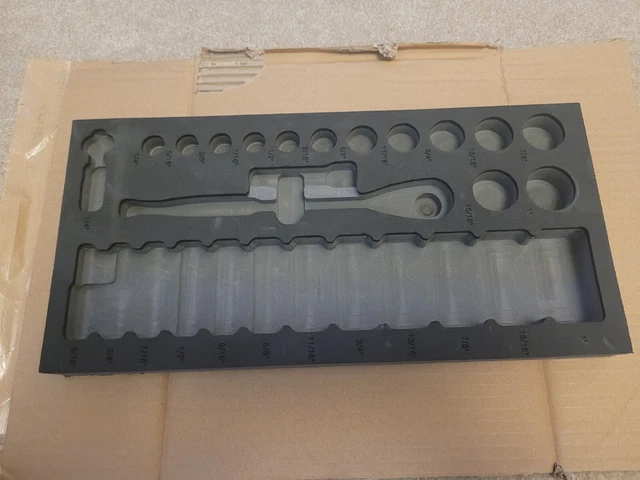 HALFORDS ADVANCED 3/8& Drive Socket set tool storage Foam tray shadow ...