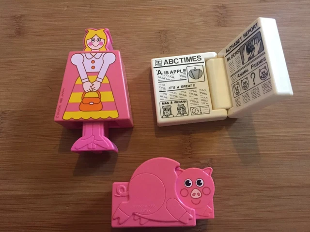 RARE VINTAGE 1985 Bandai Japan Mattel Transformer Alphabet Toy Letter ...