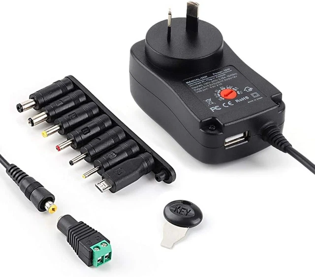 30W AU 2A Universal Multifunction AC/DC Adapter Switching Power Supply ...