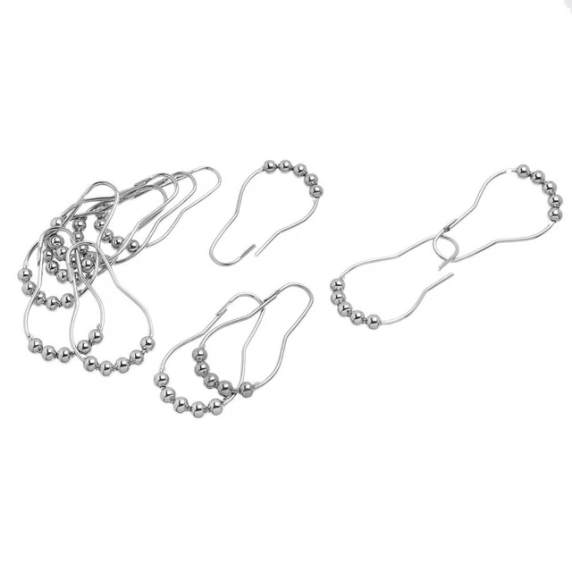 12 PCS CROCHETS De Draperie Pour Rideaux Plissés Barre Noire Turquoise ...