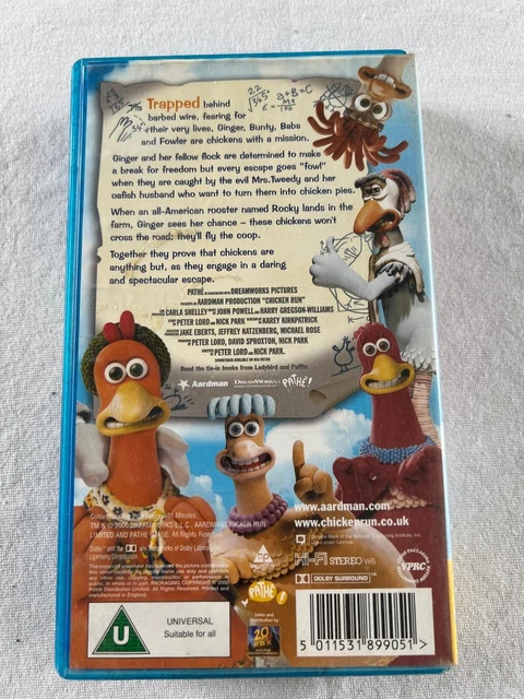 CHICKEN RUN VHS Video Tape Aardman Animations 2000 Good Condition £4.50 ...
