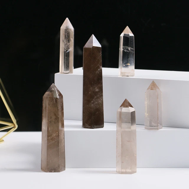 RAUCHQUARZ PUNKT, BERGKRISTALL Obelisk Turm, Kristall Spitze Mineralien EUR 5,11 - PicClick DE