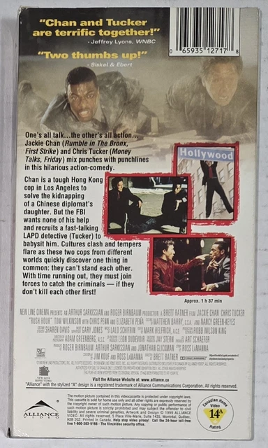 RUSH HOUR VHS Tape Jackie Chan & Chris Tucker Vintage Action/Comedy ...