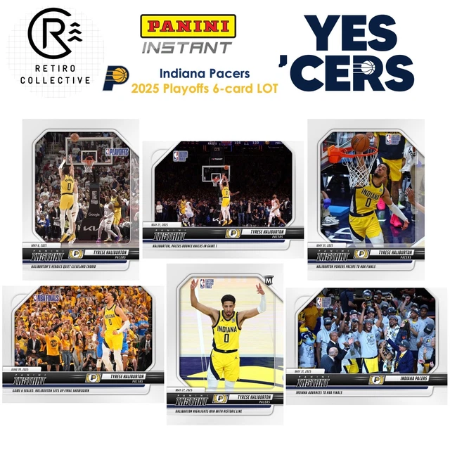 6-CARD LOT TYRESE Haliburton Indiana Pacers Panini Instant 2024-25 NBA ...