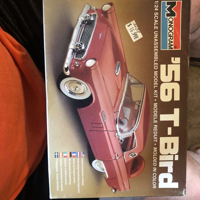 MONOGRAM 56 T-BIRD 1:24 Scale Ford Thunderbird Model Kit 2289 Vintage ...