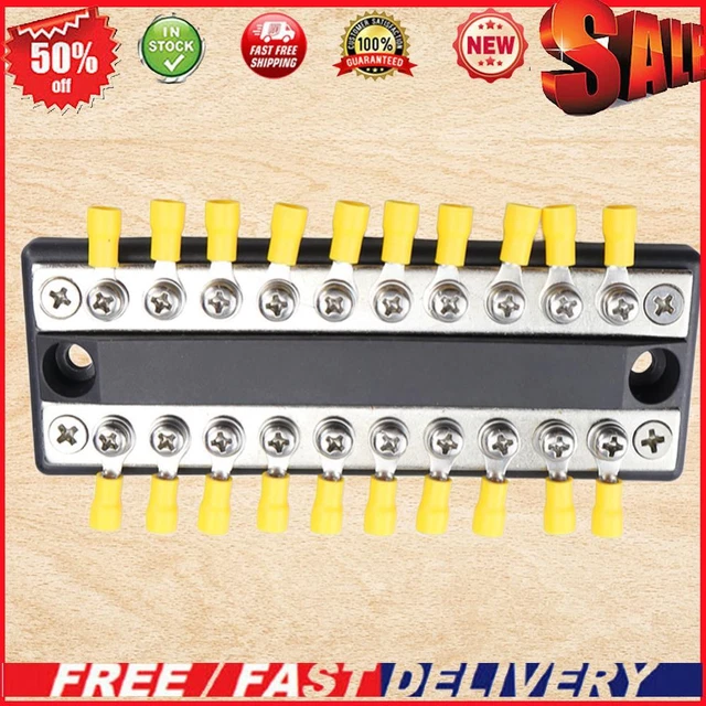 10-WAY 20-WAY BUS Bar 12-48V Busbar Power Case for Auto Camper RV (20 ...