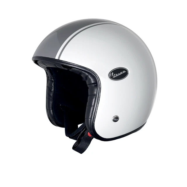 VESPA V-FIBER OPEN Face Jet White Grey Motorcycle Crash Helmet New £109 ...
