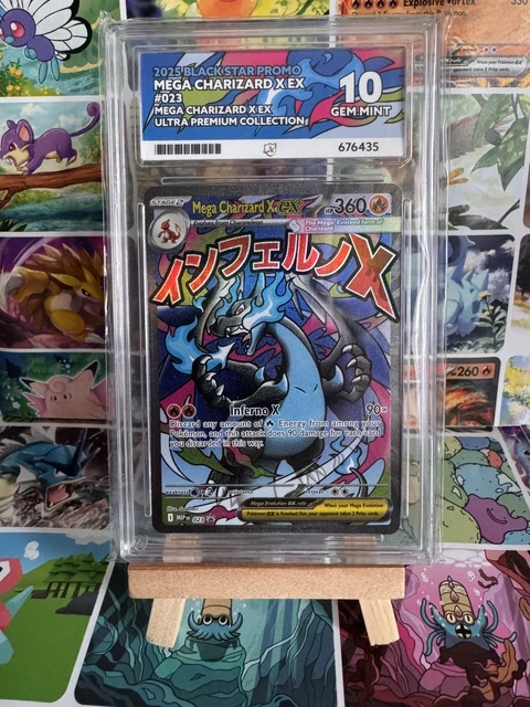 MEGA CHARIZARD X EX 023 ACE 10 Pokémon TCG Black Star Promo PERFECT ...