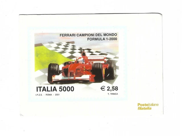 CARTOLINA FERRARI CAMPIONI DEL MONDO FORMULA 1 anno 2000 Postcard EUR 5,00 - PicClick FR