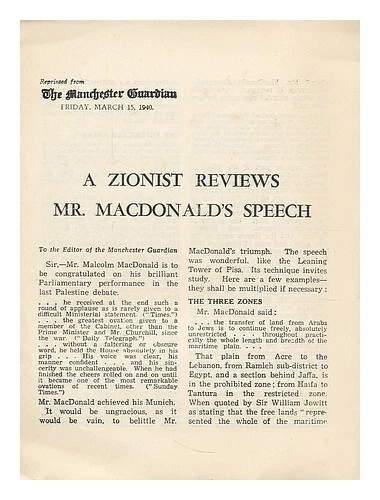 NAMIER, LEWIS BERNSTEIN, Sir (1888-1960). The Manchester Guardian ...