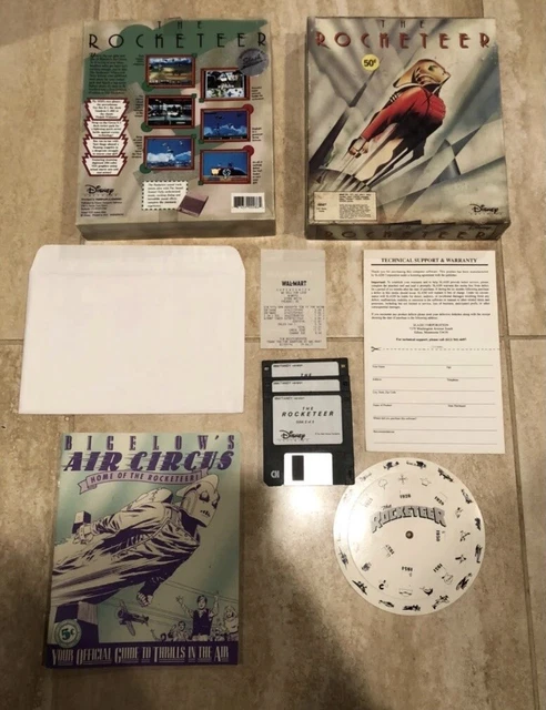 DISNEY'S THE ROCKETEER (1991) Big Box PC IBM gioco per computer EUR 56 ...