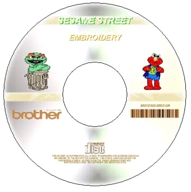 SESAME STREET MACHINE EMBROIDERY DESIGNS ON CD OR USB PES BROTHER uk ...
