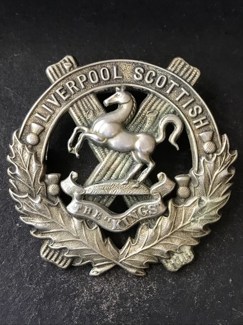 LIVERPOOL SCOTTISH-THE KINGS-ORIGINAL British Army Cap Badge WW1 £48.00 ...