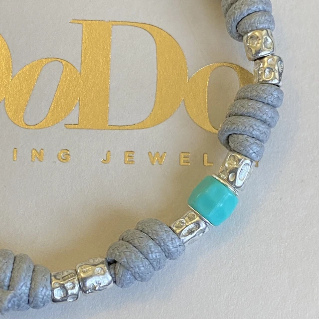 DODO POMELLATO BRACCIALE Grigio Granelli Turchese Argento Unisex Fuori ...