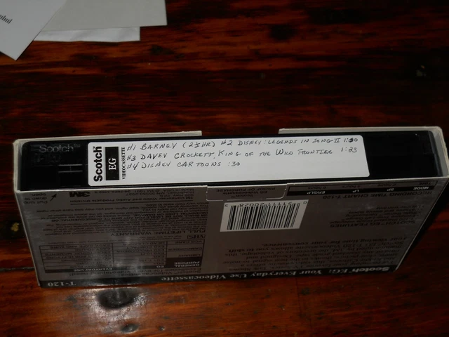 BARNEY PBS 1992 Blank VHS Record Mouse Tracks Imagination Island Disney ...