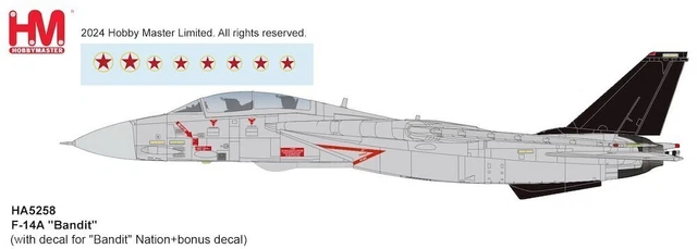 HOBBYMASTER 1:72 GRUMMAN F14A Tomcat "Bandit" (HA5258) EUR 128,99 ...