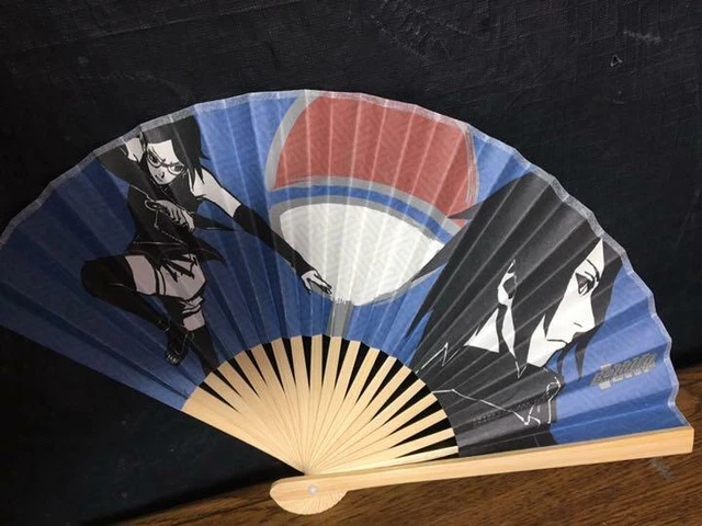 BANDAI NARUTO SASUKE Uchiha salad Uchiha 18cm Hand fan SENSU toy Shonen ...