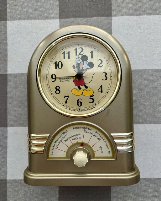 DISNEY SEIKO QUARTZ Mickey Mouse Musical Alarm Clock Sing Along Jukebox Vintage £55.84 - PicClick UK